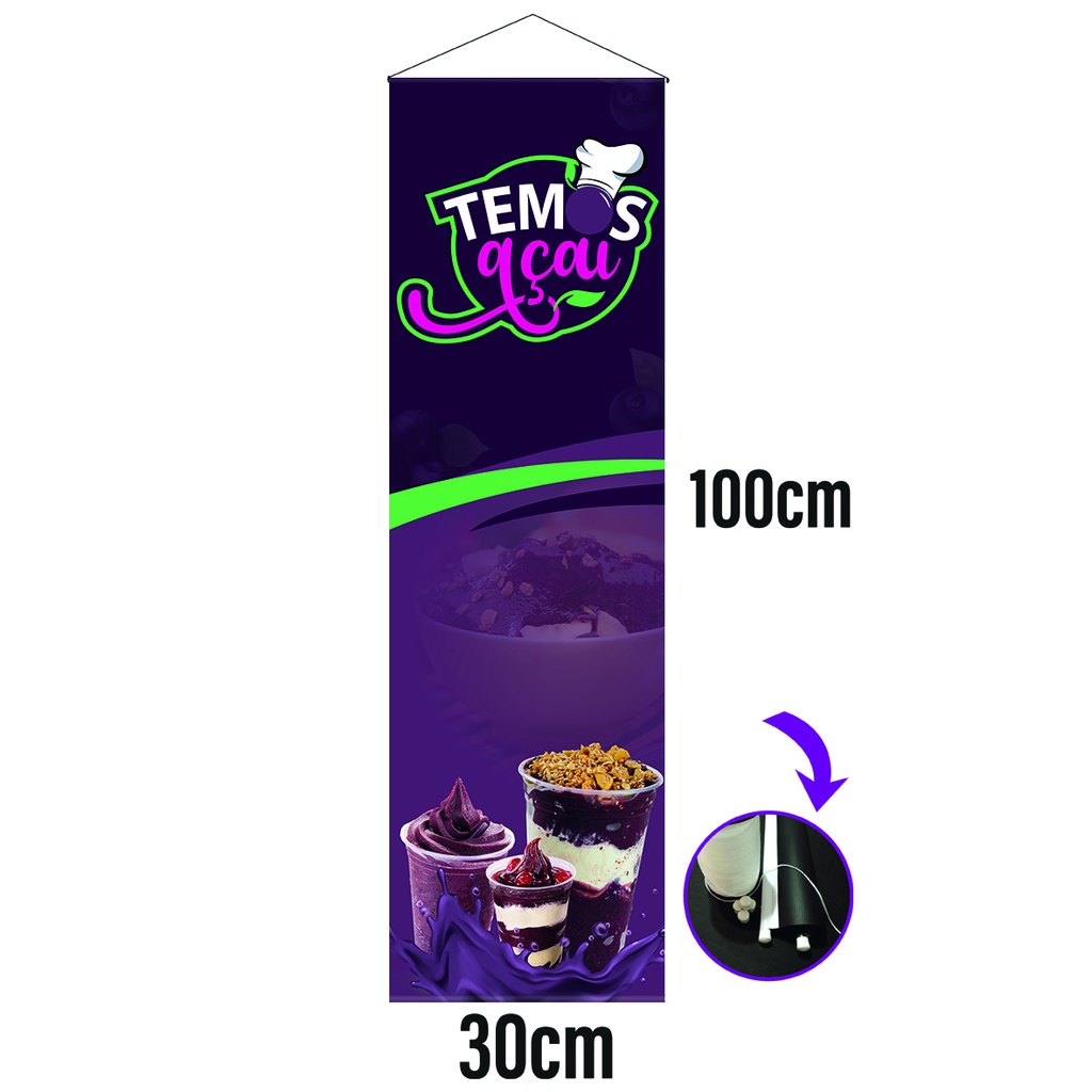banner temos açai 30x100 ARTE PRONTA | Shopee Brasil