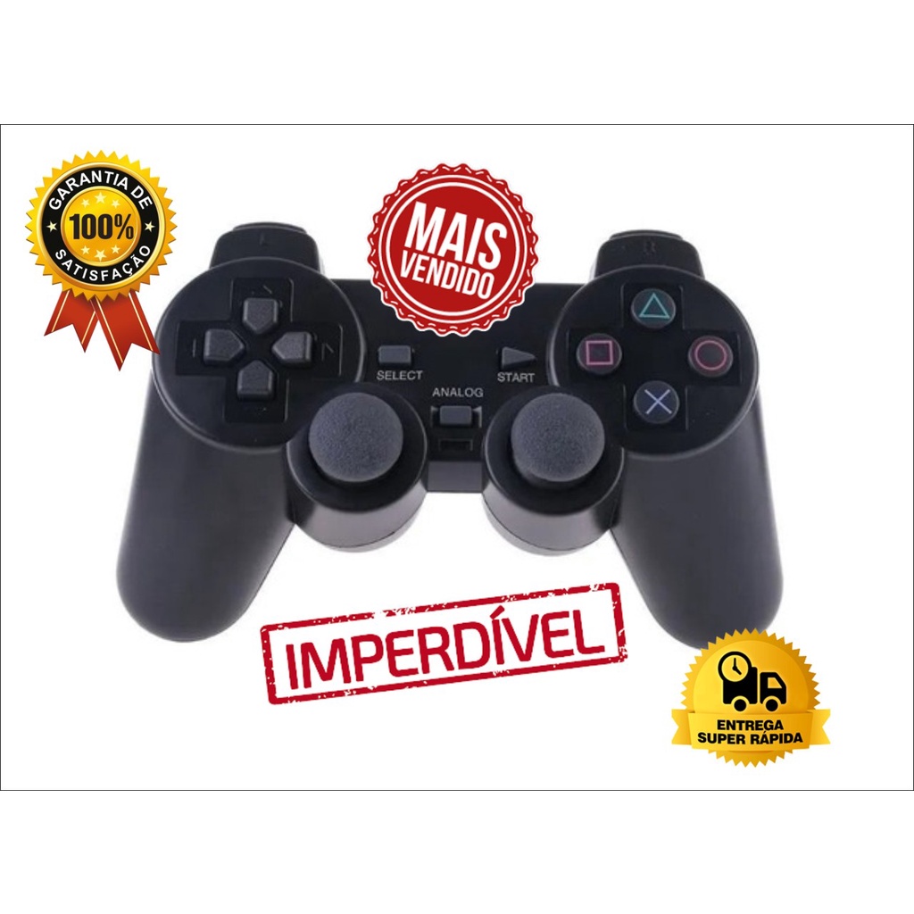 Controle Usb Dual Shock Analogico Ps2 e Pc | Shopee Brasil