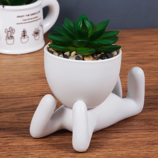 Vaso Decorativo Bob Robert Sentado pensativo Para Planta Plantinha ...