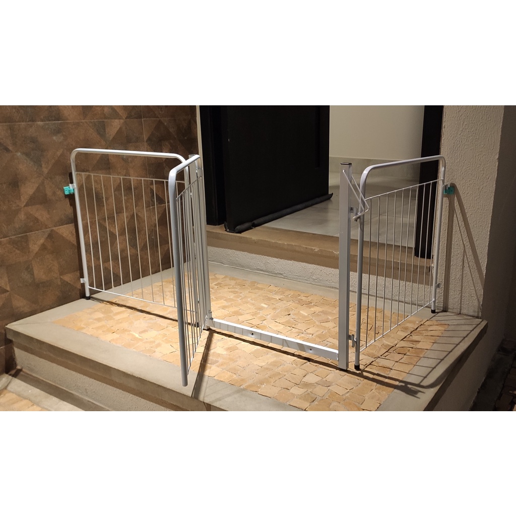 2 Cercadinho 1 Portão 1 Fixador de Parede de Ferro Pet, ideal para ...