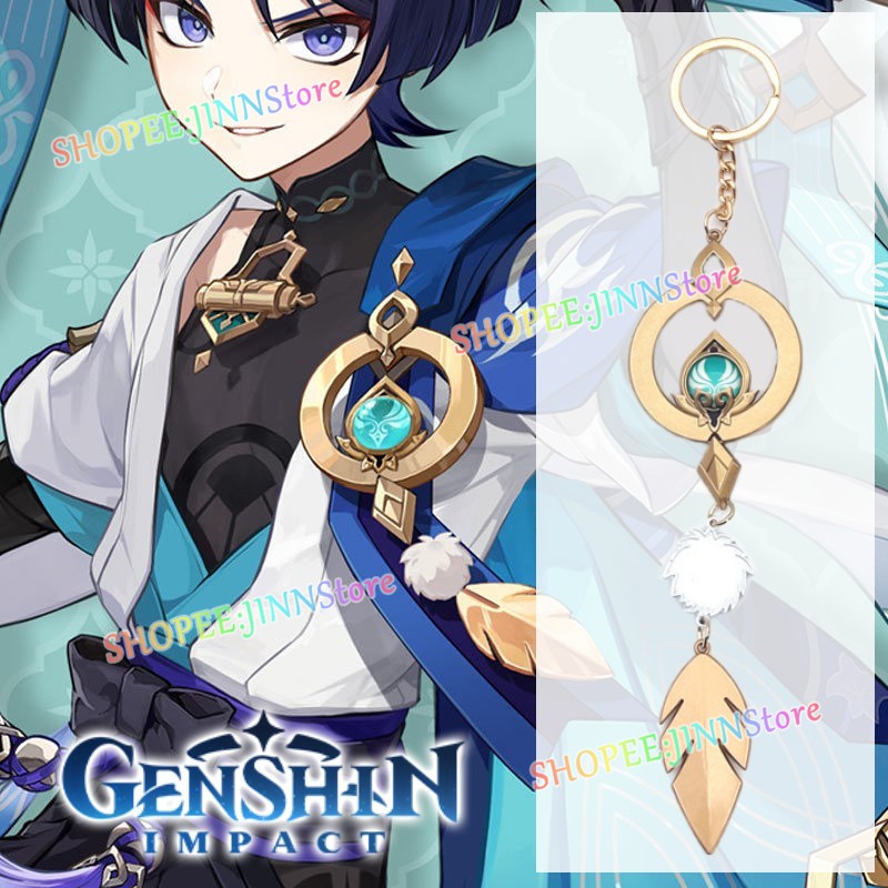 JINN GENSHIN IMPACT Sumeru Elemento Anemo VISION Chaveiro SCARAMOUCHE ...
