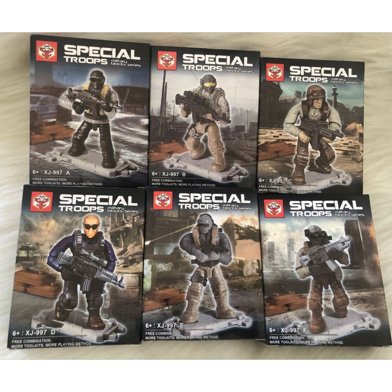 6 Legos Forças Militares Special Troops Colecionáveis kit completo ...