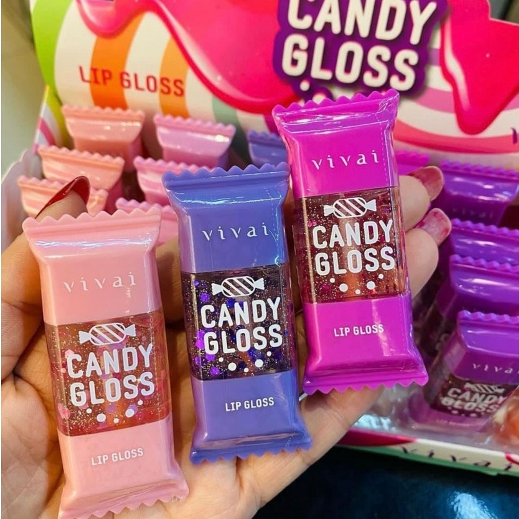 Candy Gloss Lip Gloss Lip Balm Batom Vivai Embalagem de Bala | Shopee ...