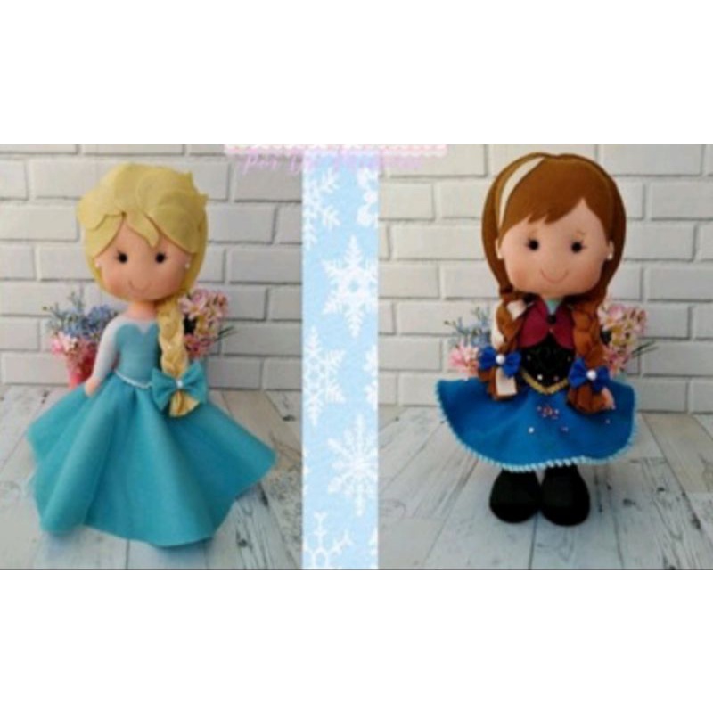 Ana e Elsa em feltro | Shopee Brasil