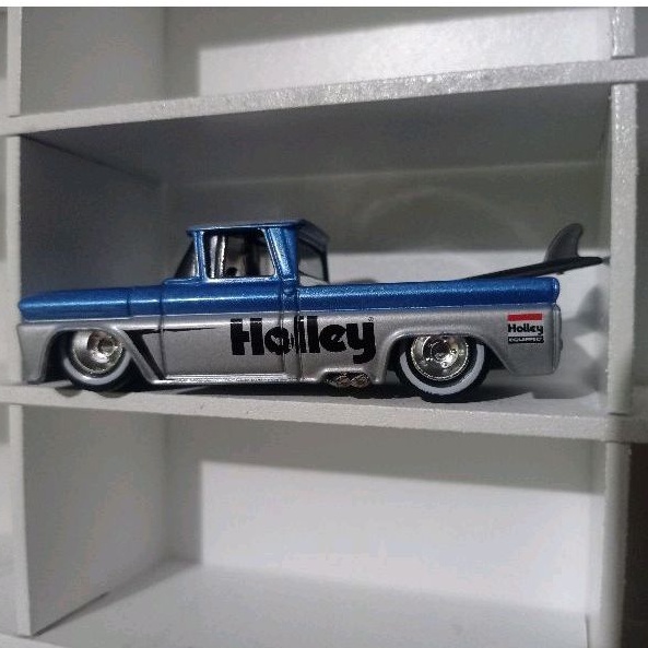Miniatura carrinho Hotweels Pickup Custom Chevy 62 Holley azul hot ...