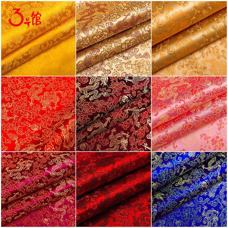 [Pequeno Dragão Padrão Brocado de Tecido Hanfu Cheongsam Tang Suit Sofá ...