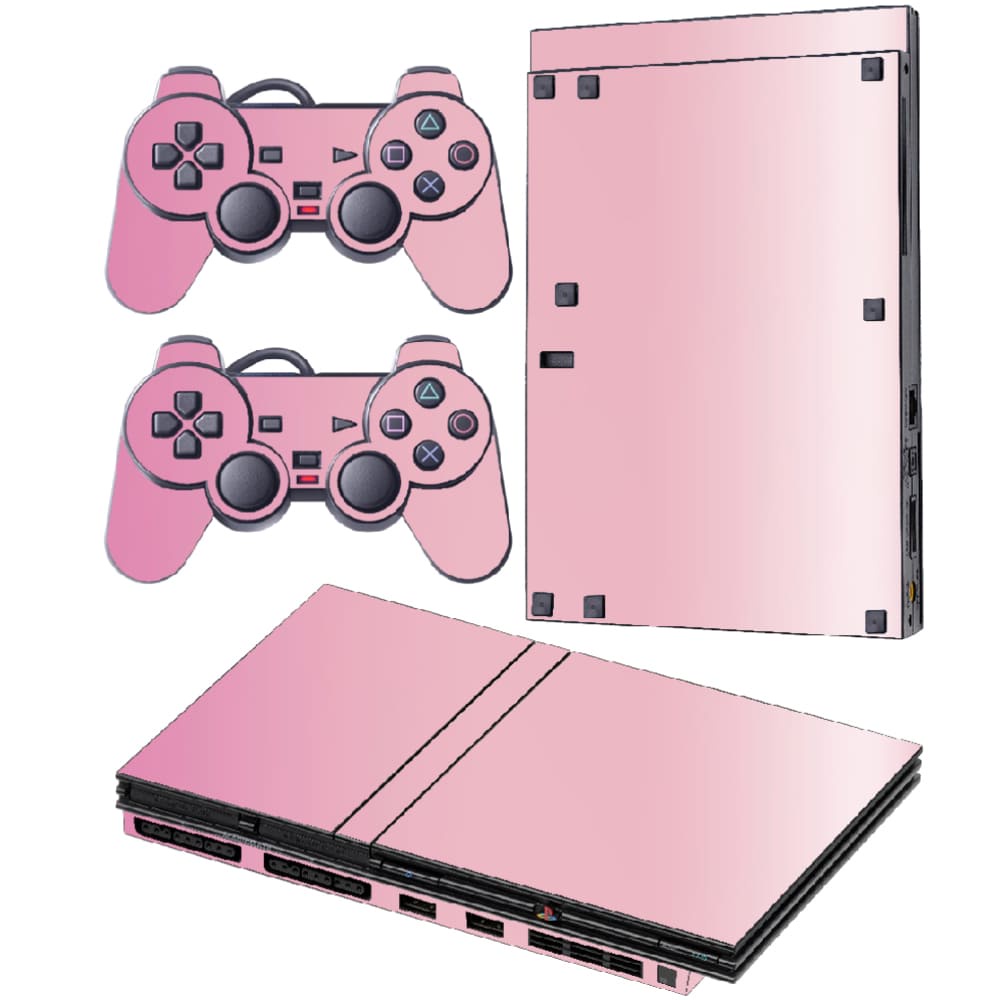 Skin PS2 Slim R2 Playstation Adesivo Pelicula Protetora Brilho Cor Rosa ...