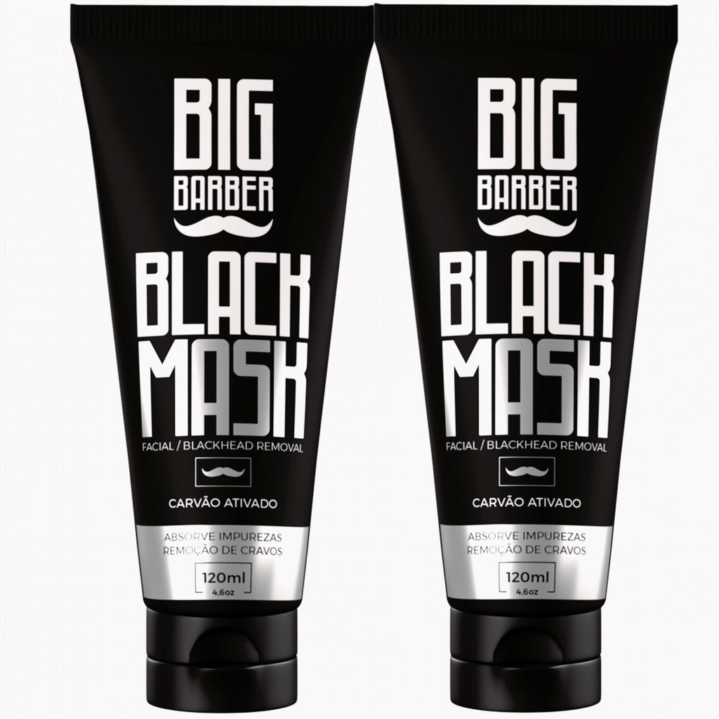 Máscara Remoção Cravos Big Barber Black Mask 120ml Caixa Com 2 Unidades ...
