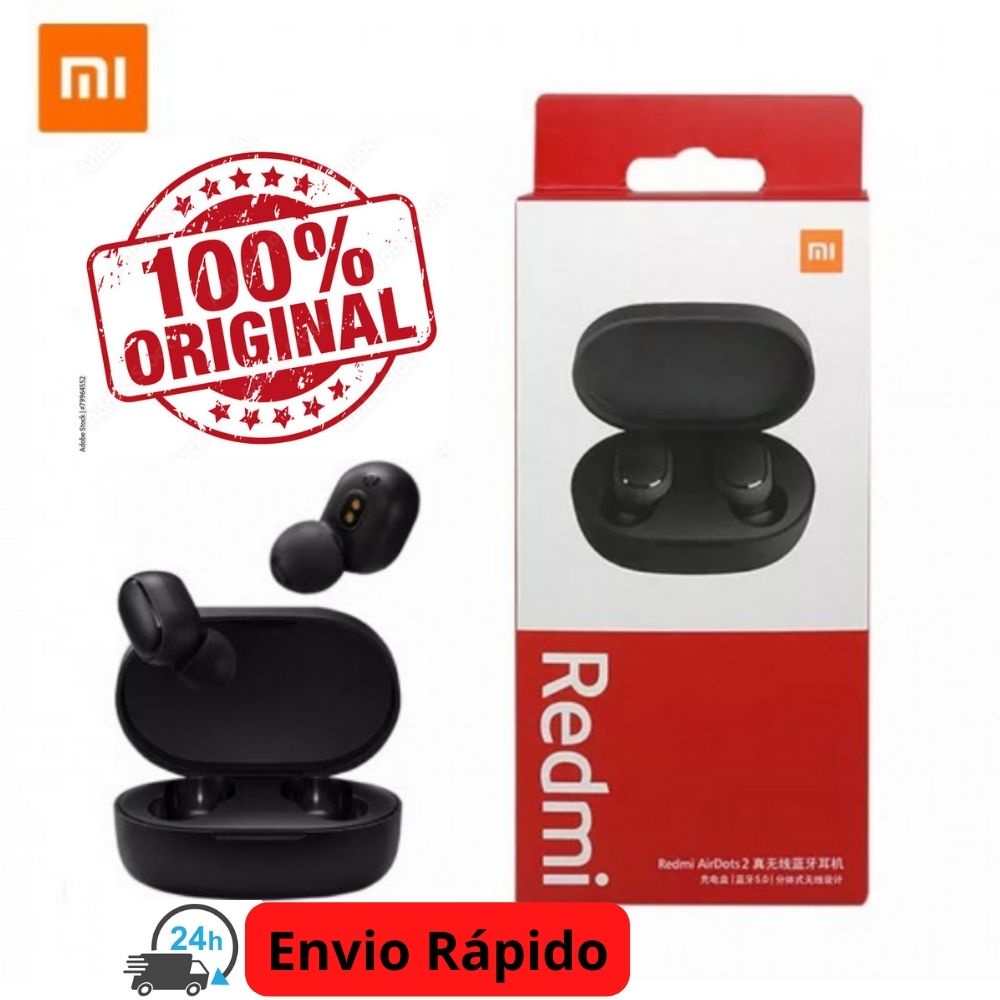 Fone De Ouvido Sem Fio Bluetooth Xiaomi Redmi Airdots 2 Original Fone Via Bluetooth TWS Headset ...