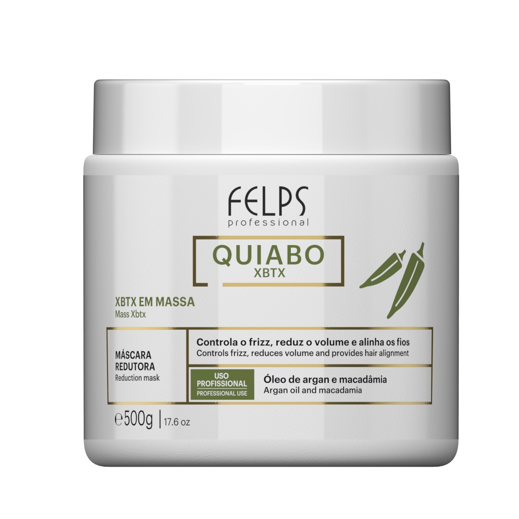 Felps Botox Capilar Redutor de Volume Xbtx de Okra 500g | Shopee Brasil