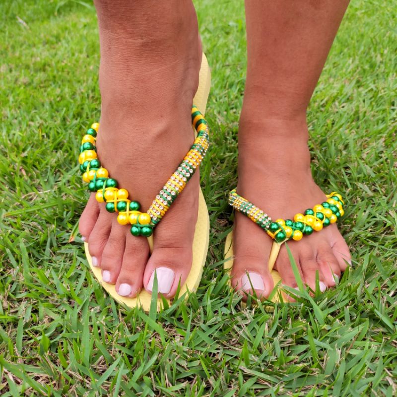 Chinelo slim personalizadas customizadas- Brasil copa | Shopee Brasil