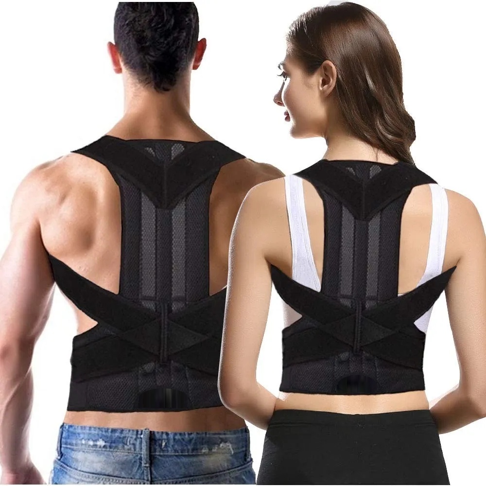 Cinta Colete Unissex Reforcada Corretor de Postural Coluna e Lombar ...