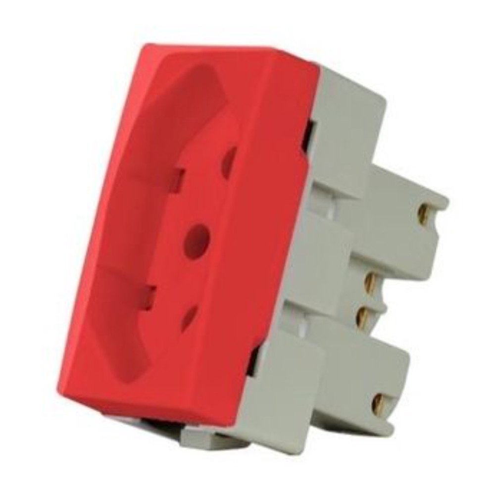 Tomada Padrão Brasileiro MarGirius Sleek 20A - vermelha - 15918 | Shopee Brasil