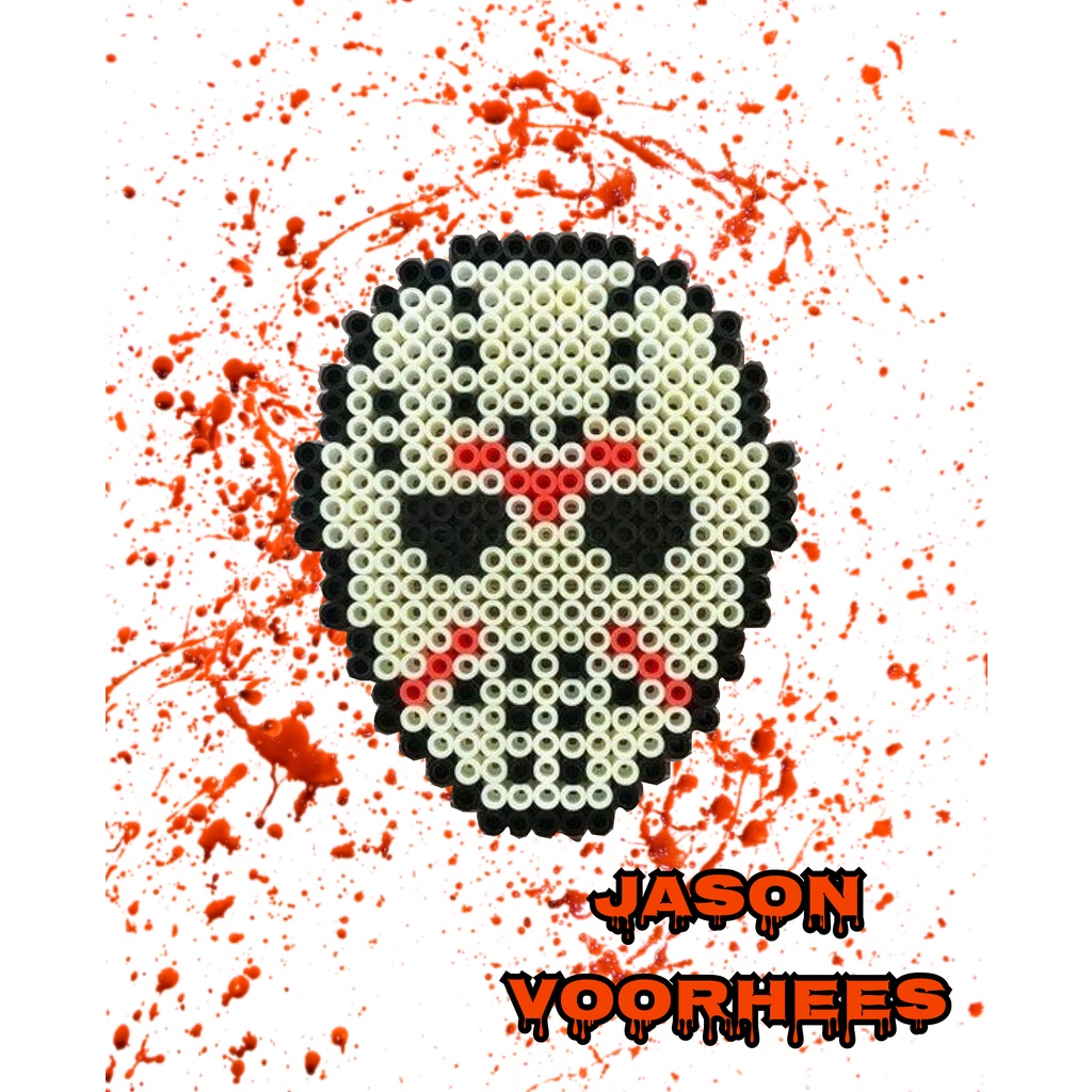 PIXEL ART - JASON VOORHEES - CHAVEIRO - IMÃ - BRINCO - HAMA BEADS ...