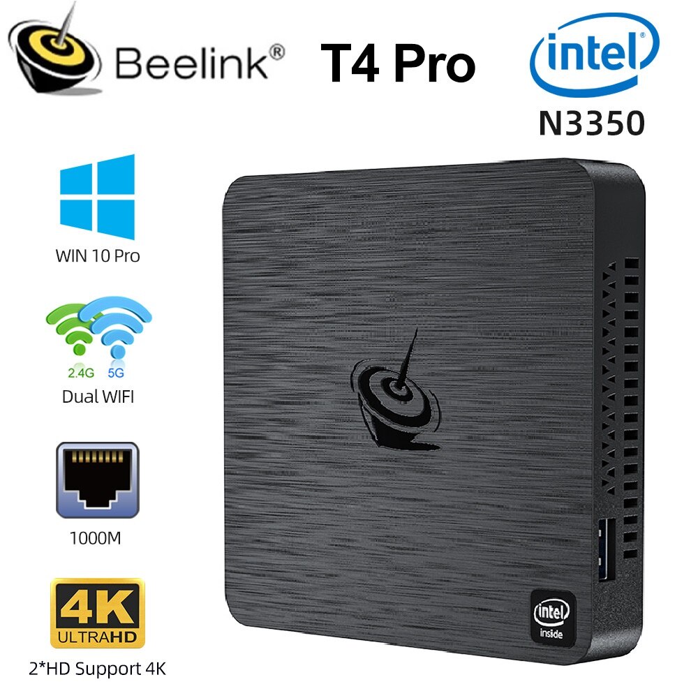 Beelink T4 Pro Mini PC Intel Apollo Lago Processador N3350 2.4GHz ...