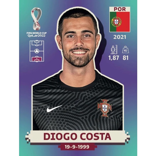 Diogo Costa - Panini World Cup 2022 Stickers - POR 003 - Figurinha ...