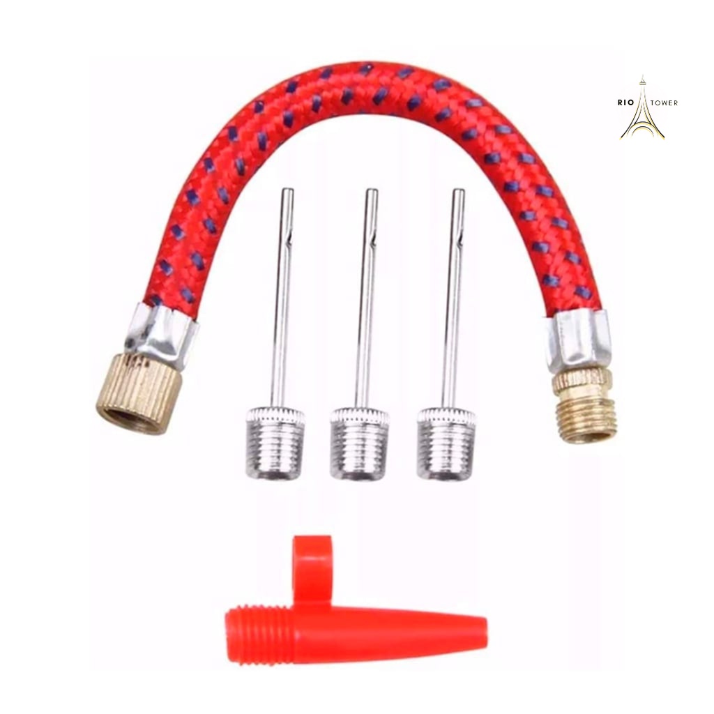 Kit 3 Bico Bicos + Mangueira Rabicho Bola Bomba Boia Agulha P/ Encher ...