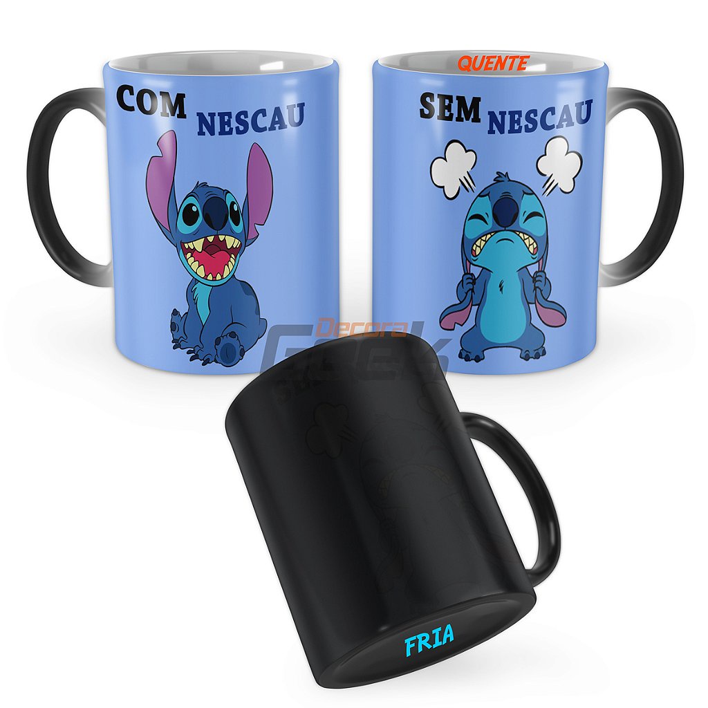 Caneca Mágica Lilo Stitch Com Nescau Sem Nescau Ref 4081 | Shopee Brasil