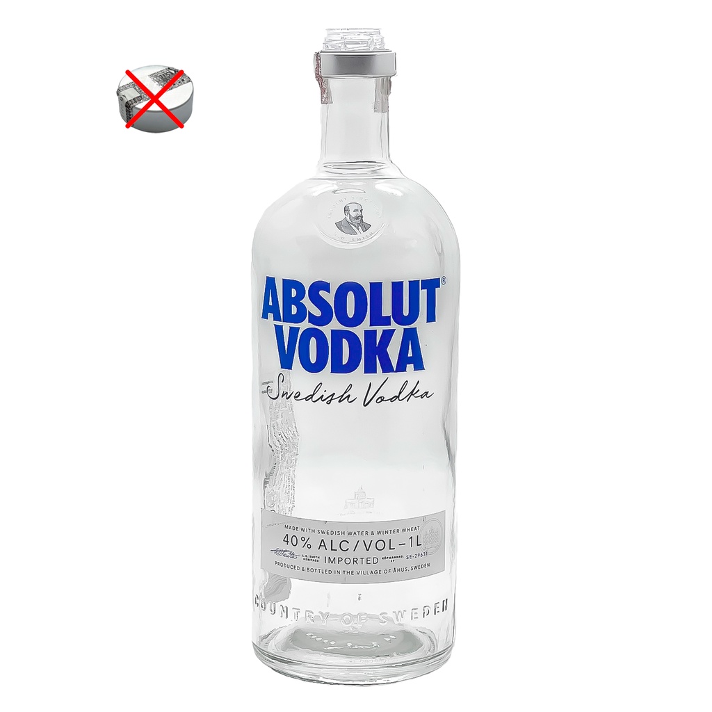 Garrafa Vazia Absolut 1l Sem Tampa | Shopee Brasil
