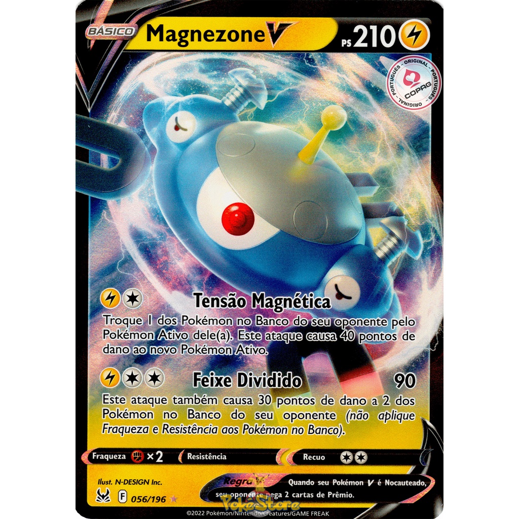 Carta Pokemon Magnezone V Português Card Original Copag Origem Perdida ...