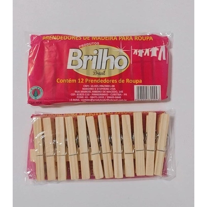 KIT 10 Prendedor Pregador Roupas Madeira C/12 Unidades Brilho Qualidade ...