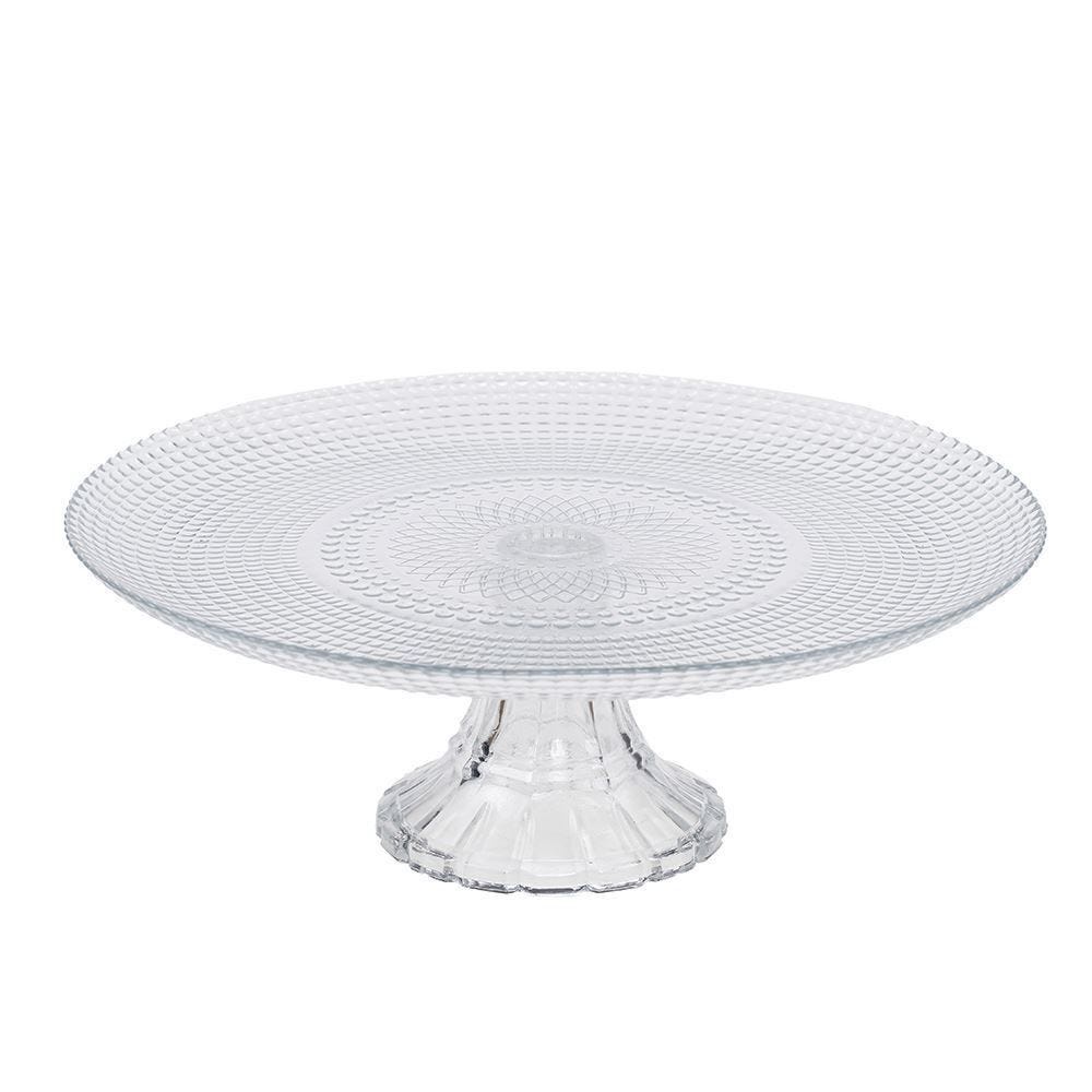 Prato Para Bolo Boleira De Vidro Oriental 27X9,5Cm Lyor | Shopee Brasil