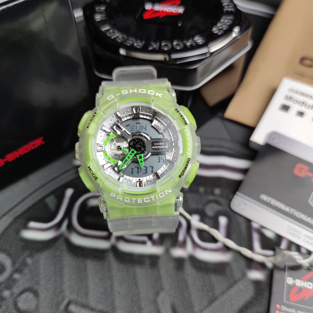 G-SHOCK GA-110 Relógio Esportivo Transparente Chartreuse Fluorescente ...