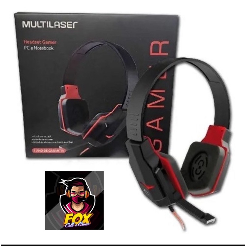 headset Gamer Red-Multilaser | Shopee Brasil