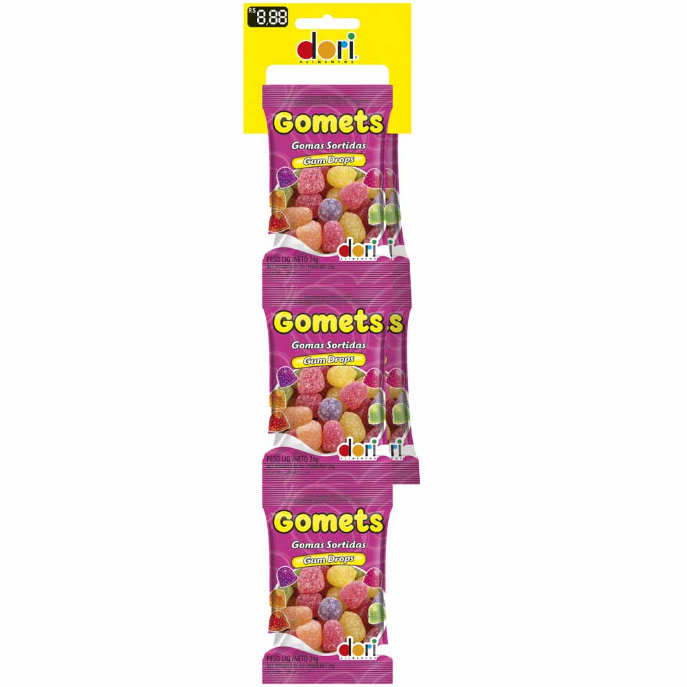 Mini Bala de Goma Gomets 24g c/5 - Dori | Shopee Brasil