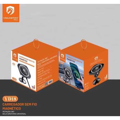 Suporte Magnetico De Carregamento Sem Fio 15W Hmaston YD18 | Shopee Brasil