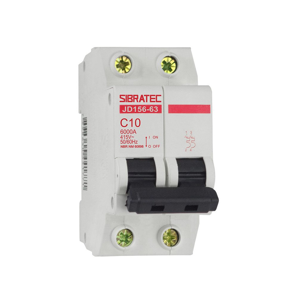 Disjuntor tipo DIN (Mini) Bifásico 70A Curva C - 4,5Ka de Ruptura | Shopee Brasil