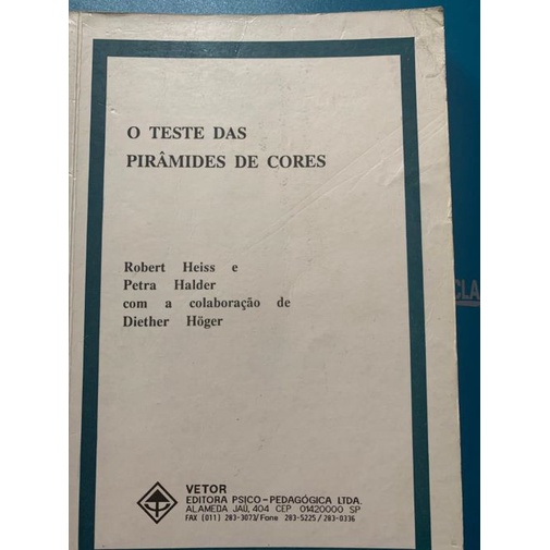 O Teste das Piramides de Cores-Robert Heiss/Petra Halder | Shopee Brasil