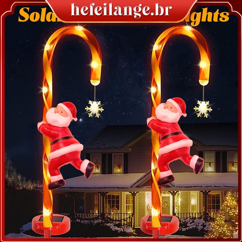 Luzes Solares De Natal Ao Ar Livre LED À Prova D'água Lâmpadas De Papai ...