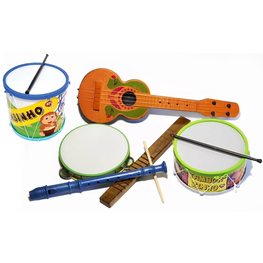 Kit Musical 6 Instrumentos Bandinha Festa Brinquedo Lúdico Educativo Infantil | Shopee Brasil