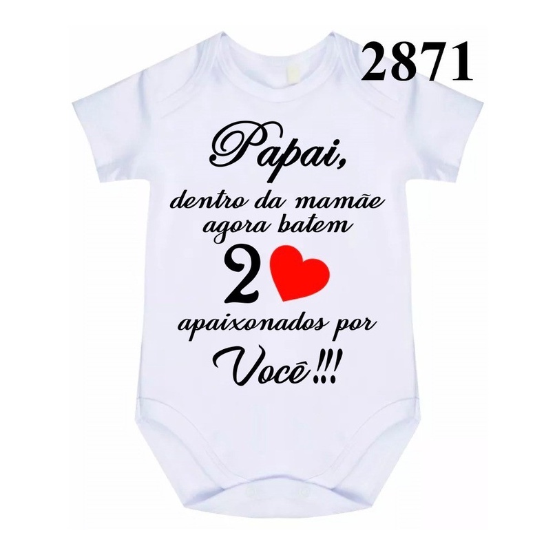 Roupa Body Bebê Papai Dentro Da Mamãe Agora Batem 2 C 2871 Ref 02yb