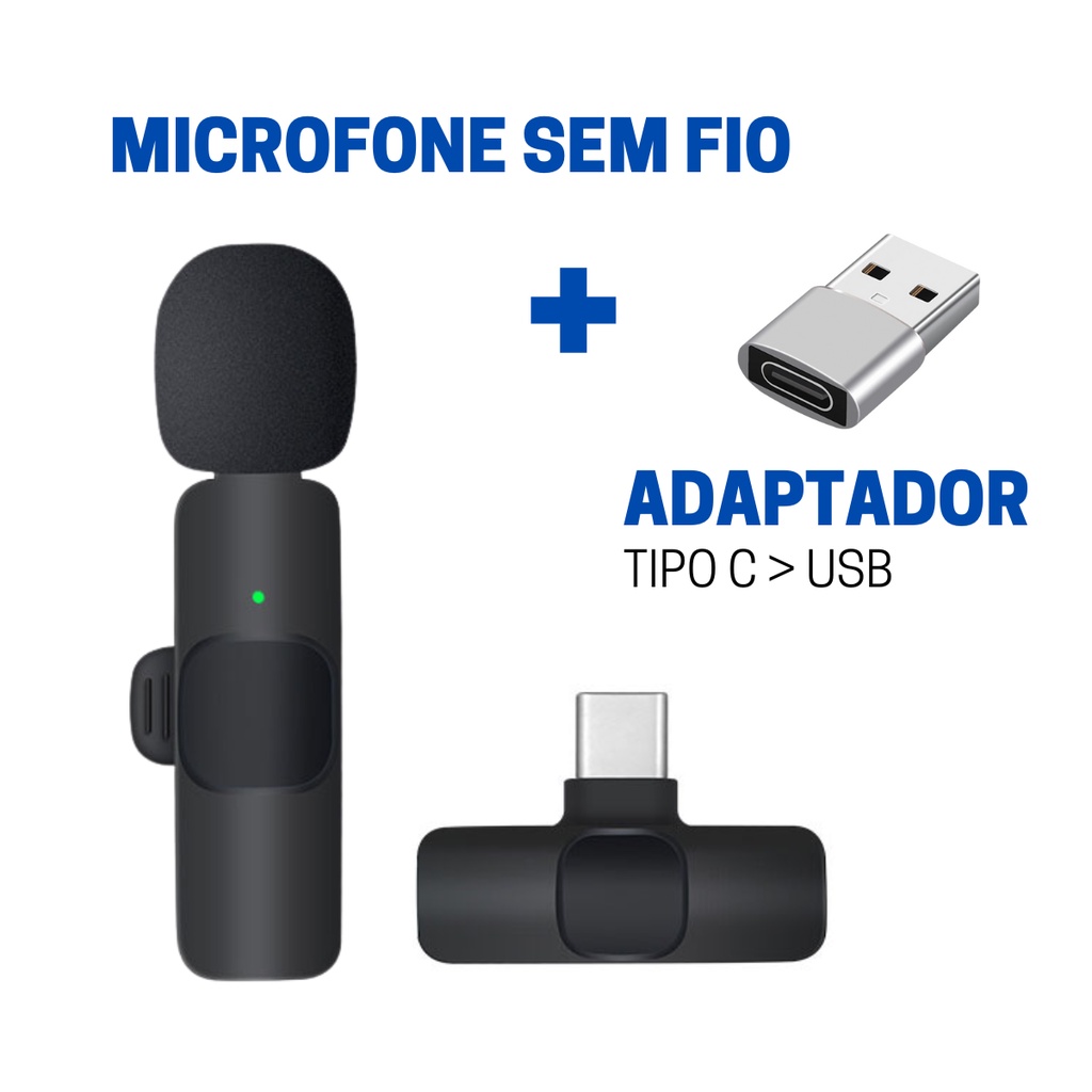 Adaptador C Para USB + Microfone de Lapela Sem Fio Tipo C | Shopee Brasil Adaptador C Para USB + Microfone de Lapela Sem Fio Tipo C | Shopee Brasil
