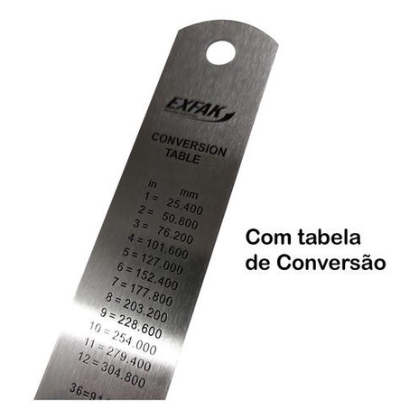 Regua Aco Exfak Inoxidavel 30Cm 50-8430 | Shopee Brasil