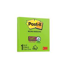 BLOCO DE RECADO POST-IT - 76X76MM - VERDE LIMEADE - 90FLS | Shopee Brasil