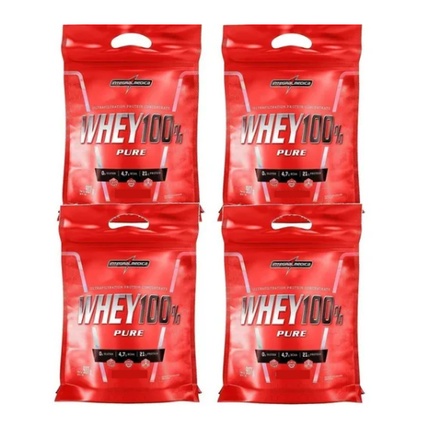 KIT 4x 100% Pure Whey Refil 907g Integralmedica Combo - Integral Medica | Shopee Brasil