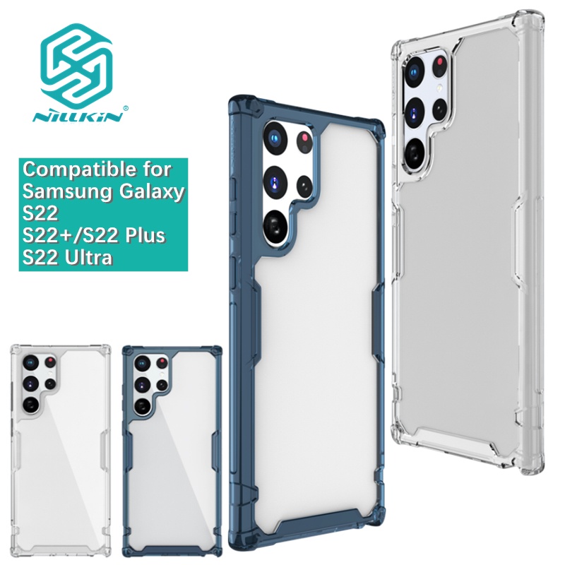 Nillkin Para Samsung Galaxy S22 Ultra/S22 + Plus/S23 Nature TPU Pro Capa PC Transparente ...