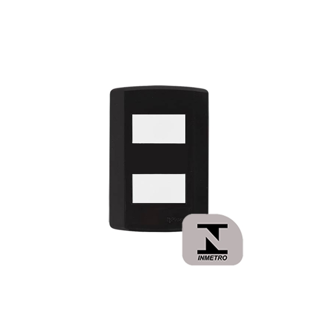 Interruptor 2 teclas simples preto Pluzie modular | Shopee Brasil