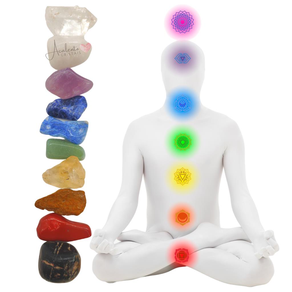 Kit pedras 7 chakras brutas colecao semi preciosa brasileiras orixas ...