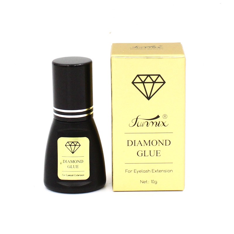 FUNMIX Nova Cola de Diamante Seco de 1 Segundo Nano Cola de Extensão de Cílios para Manter 60 ...