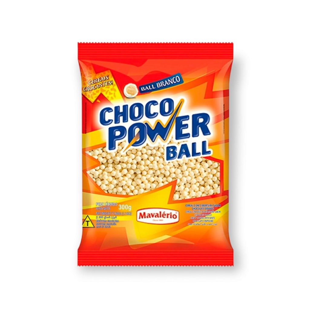 Micro Choco Power Ball Branco Mavalério 300g un | Shopee Brasil