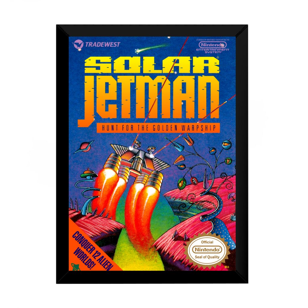 Quadro NES Game Solar Jetman Hunt for the Golden Warship | Shopee Brasil