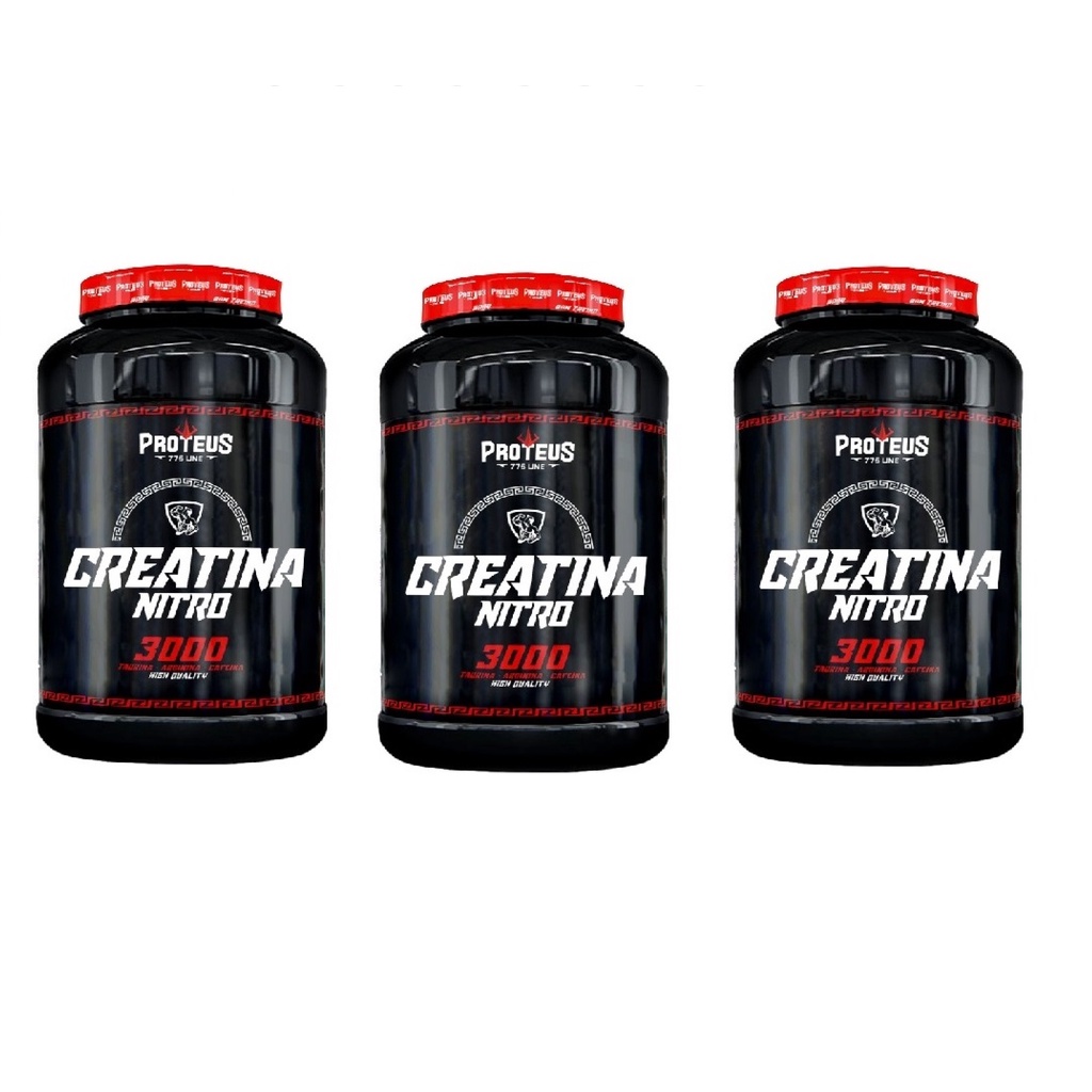 Kit Creatina Micronizada Nitro 3000 180 cps - 100% qualidade | Shopee ...