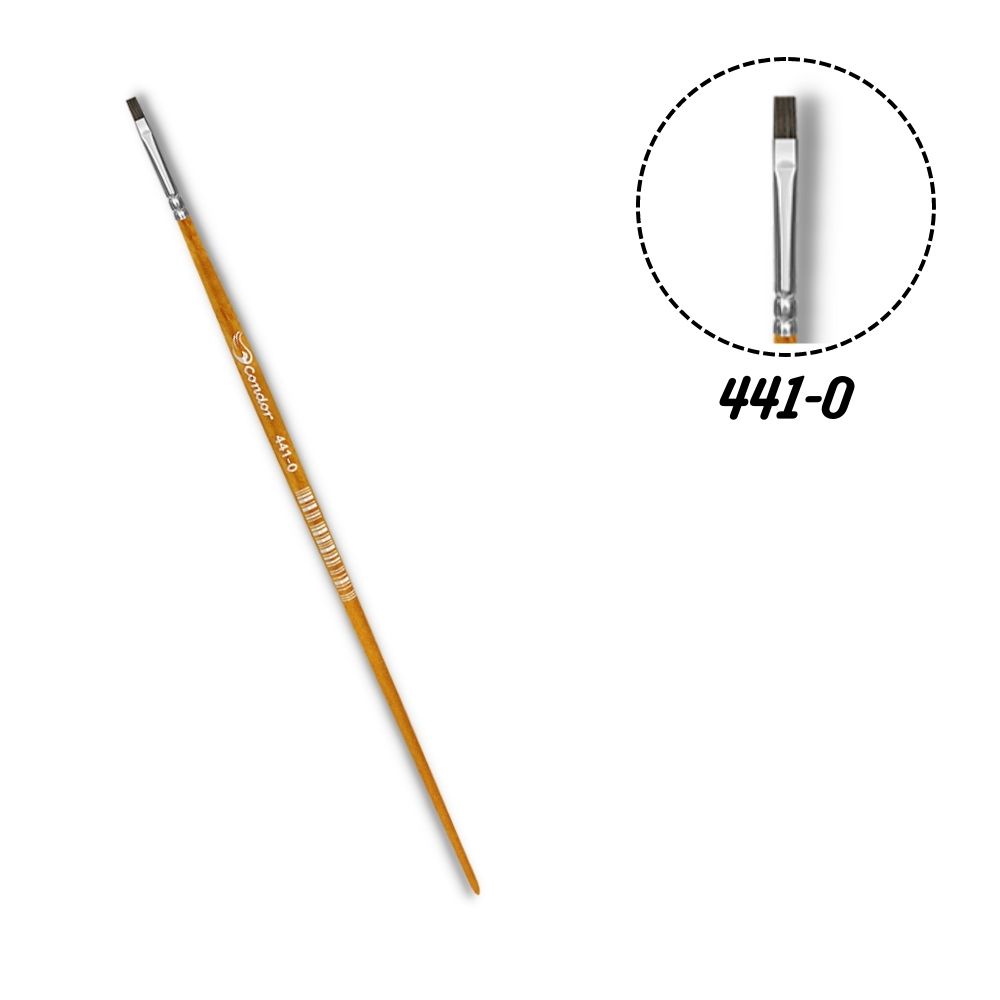 Pincel Condor 441-0 Chato Especial Orelha de Boi Cabo Longo | Shopee Brasil