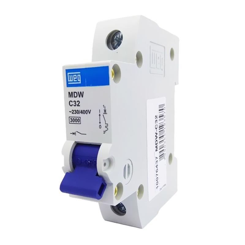 Mini Disjuntor Din Weg 32A Unipolar Monopolar Curva C MDW-C32 | Shopee Brasil