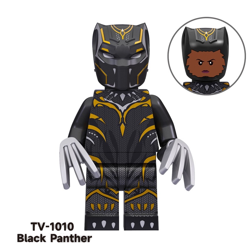 Mini Pantera Negra Figura Construindo Blocos De Brinquedos Para ...