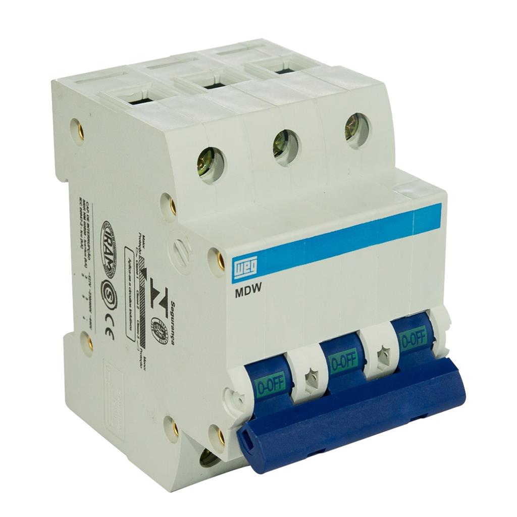 Disjuntor Mini Din Tripolar 50A Mdw Curva C 5Ka 230/400V Weg | Shopee Brasil